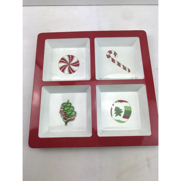 Holiday | Christmas Holiday Candy Serving Party Platter Compartment ...